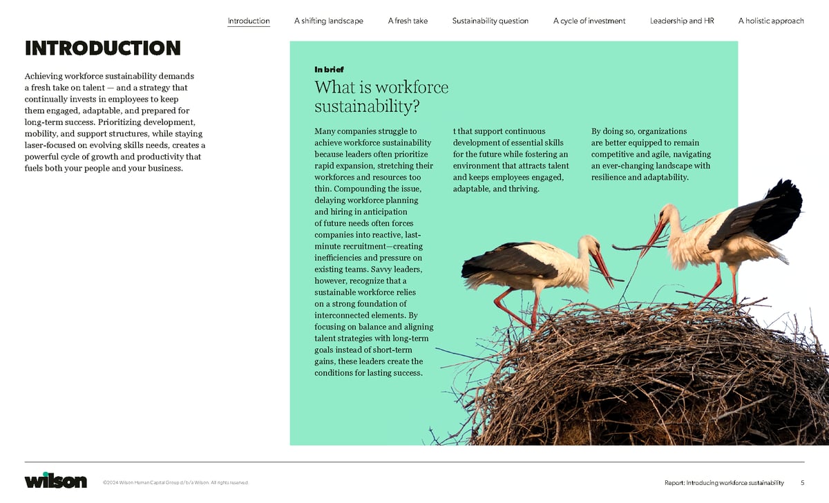 Introducing workforce sustainability