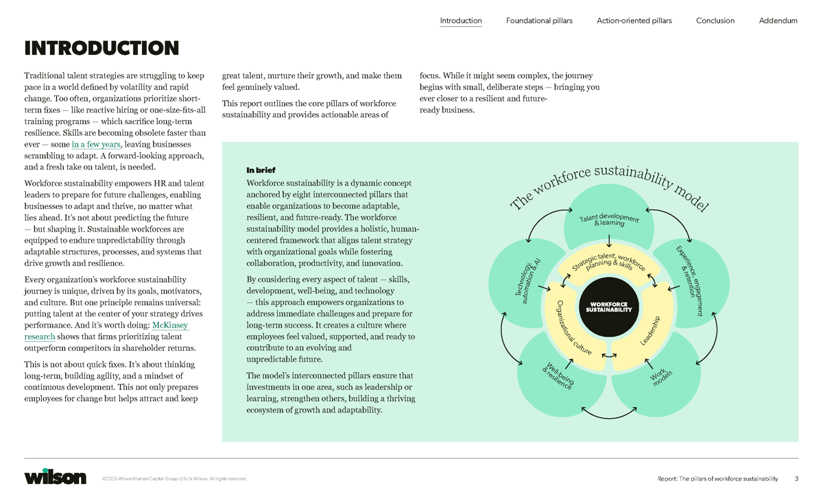 The pillars of workforce sustainability